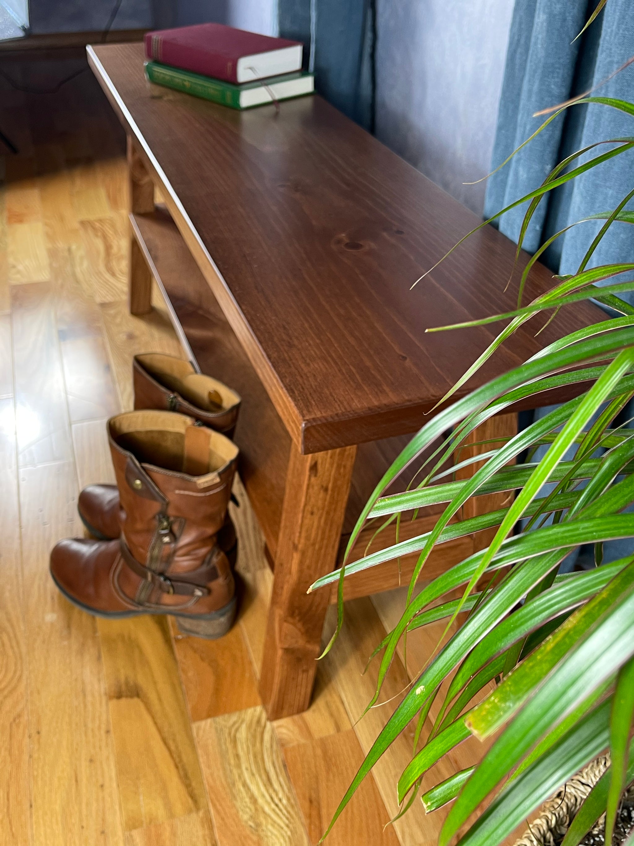 Entryway Bench with Shelf – BlackberryWoodshop